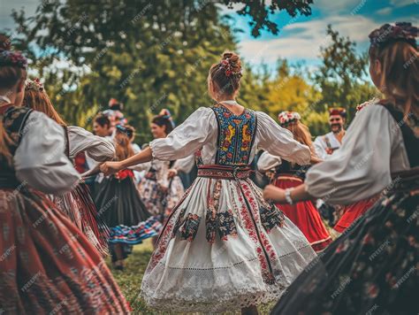 Traditional Serbian Kolo Dance Vibrant Costumes Communal Circle Joyful