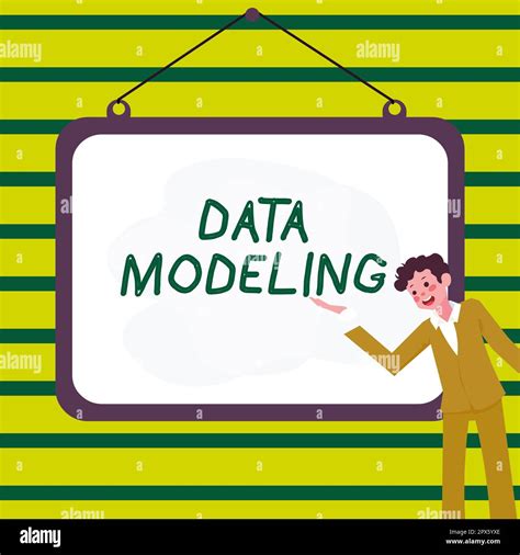 Sign Displaying Data Modeling Concept Meaning Process Of Transferring Data Between Data Storage