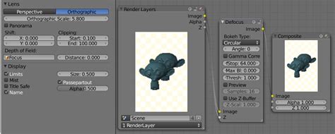 defocus node and dofob compositing and post processing blender