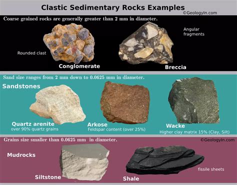 Clastic Sedimentary Rocks Examples With Photos Geology In