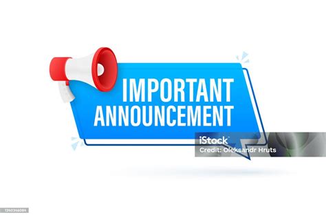 중요한 발표와 메가 폰 메가폰 배너 웹 디자인 벡터 스톡 일러스트레이션입니다 개념에 대한 스톡 벡터 아트 및 기타 이미지 개념 경계 표지 광고 Istock