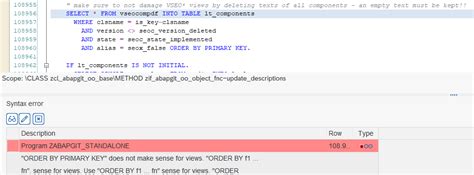 Order By Primary Key Does Not Make Sense For Views · Issue 6551