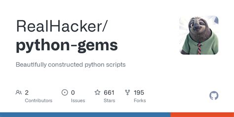 GitHub RealHacker Python Gems Beautifully Constructed Python Scripts