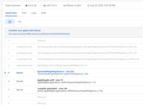 crash on ios · issue 1251 · bluefireteam audioplayers · github
