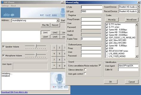 Sip Voip Software Development Kit Main Window Sip Voip Software
