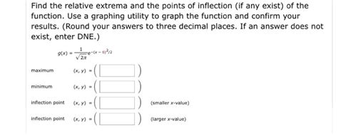 Solved Find The Relative Extrema And The Points Of Chegg Com