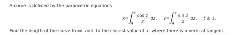 Solved A Curve Is Defined By The Parametric Equations Chegg