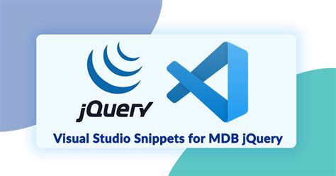 MD Bootstrap JQuery Visual Studio Code Snippets Material Design For Bootstrap
