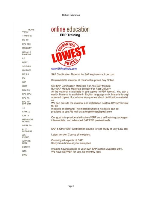 Sap Scm Certification Material Pdf