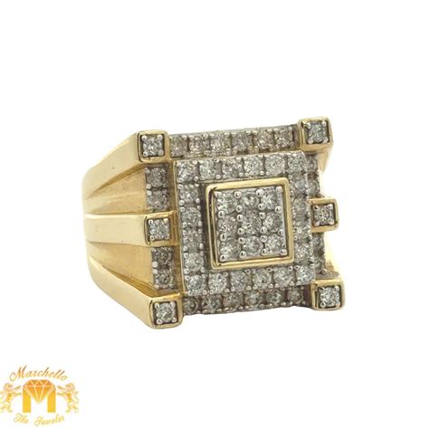 14k Yellow Gold And Diamond Men`s Ring Marchello The Jeweler