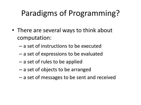 PPT PROGRAMMING PARADIGMS PowerPoint Presentation Free Download ID