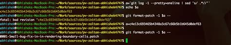 Bash Git Format Patch Doesnt Work With Some Variables Stack Overflow