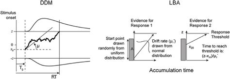 Comparative Illustration Of Pure Ddm Left And Lba Right Models See