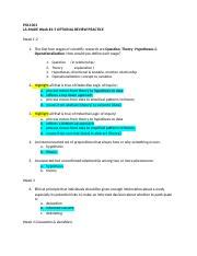 Understanding the Stages of Scientific Research: Question, | Course Hero