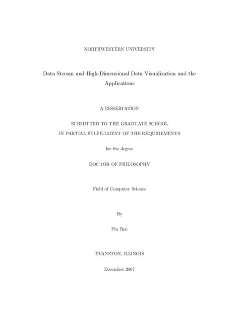 Pdf Data Stream And High Dimensional Data Visualization And The Applications