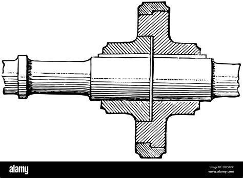 This Illustration Represents Disk Coupling Vintage Line Drawing Or Engraving Illustration Stock
