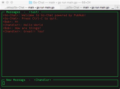 GitHub Chandler Golang Chat Console Chat Utility That