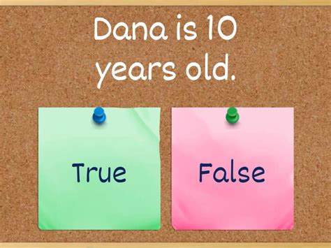True Or False Quiz