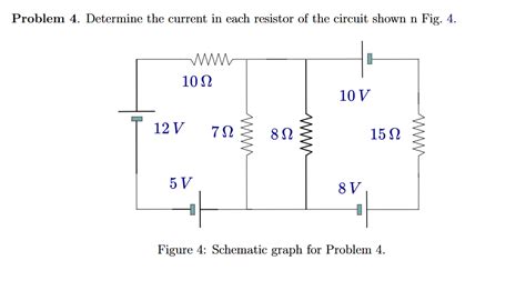 Solved Problem Determine The Current In Each Resistor Of Chegg Com