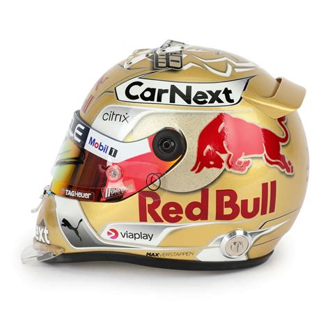 Max Verstappen 2022 World Championship Signed 12 Scale Mini Helmet