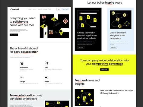 Teamwork Landing Page UI Design Behance