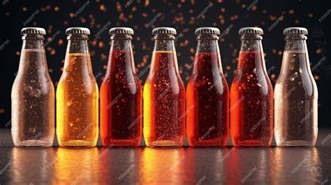 Premium Ai Image Fizzy Cola Bottles