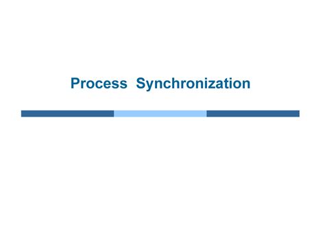 Process Synchronization Cont Process Synchronization