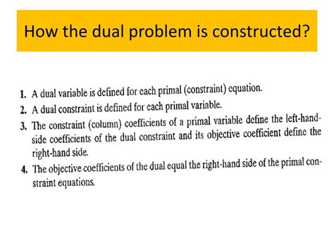 Ppt Chapter 4 Duality And Post Optimal Analysis Powerpoint