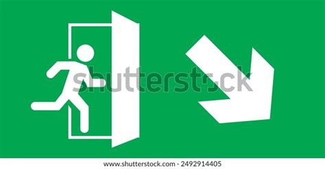 Emergency Exit Sign Running Man Icon Stock Vector Royalty Free 2492914405 Shutterstock