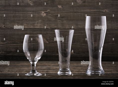 Various Types Beer Glasses Stock Photo Alamy
