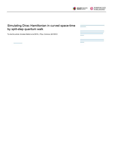 simulating dirac hamiltonian in curved space time by split step quantum