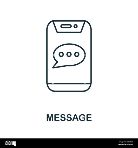 Message Line Icon Monochrome Simple Message Outlineicon For Templates Web Design And