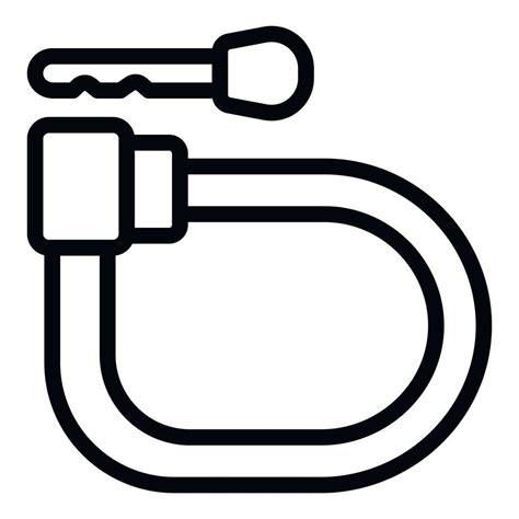 City Cycling Lock Icon Outline Vector Key Secure 19052897 Vector Art At Vecteezy