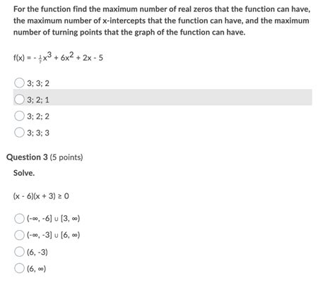 Solved For The Function Find The Maximum Number Of Real