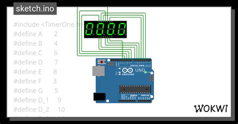 4digitdisplay Wokwi Esp32 Stm32 Arduino Simulator