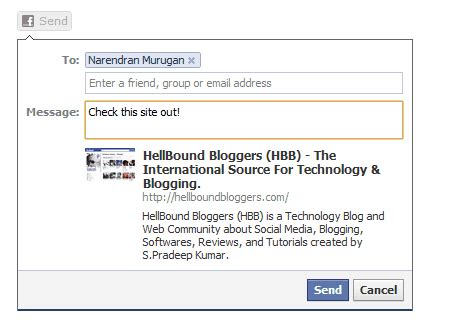HOW TO Add Facebook Send Button On Your Blog