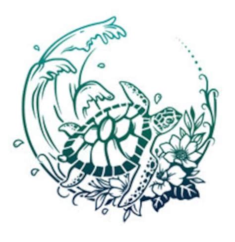 turtle wave design svg file cnc routing cnc plotting etsy turtle