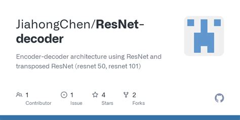 github jiahongchen resnet decoder encoder decoder architecture using