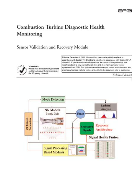 Combustion Turbine Diagnostic Health Monitoring Sensor Validation And Recovery Module Pdf