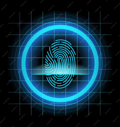 Premium Vector Fingerprint Identification Futuristic Technology Scan