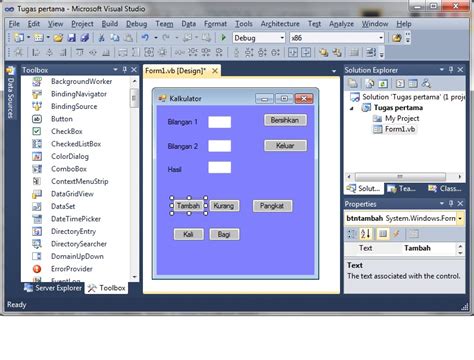 Berselancar Di Dunia Maya Cara Membuat Kalkulator Sederhana Dengan Visual Basic VB 2010