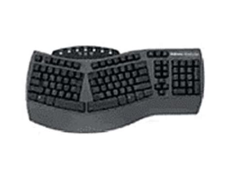 Refurbished Fellowes 1099511 Microban Split Design Ergo Wired Keyboard Black