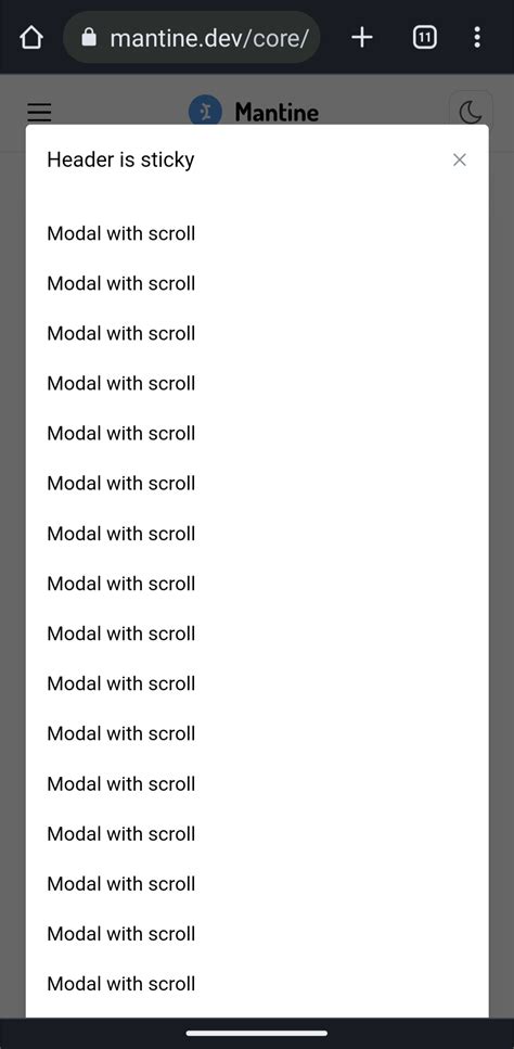 Mobile Web Modal Height Display Bug Issue Mantinedev Mantine GitHub