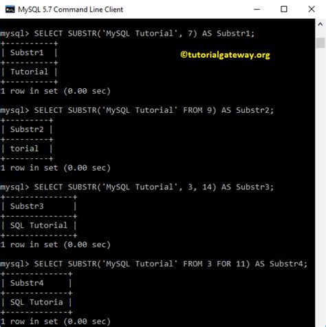 Mysql Substr String