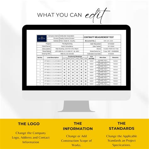 Continuity Test Form Electrical Testing Template Testing And
