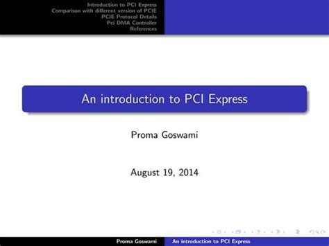 Pcie Pptx Technology And Computing