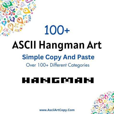 Hangman ASCII Art Simple Copy And Paste In Ascii Art Ascii Text Art