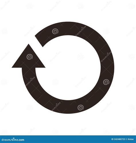 repeat sign reload icon refresh loading reset vector symbol stock