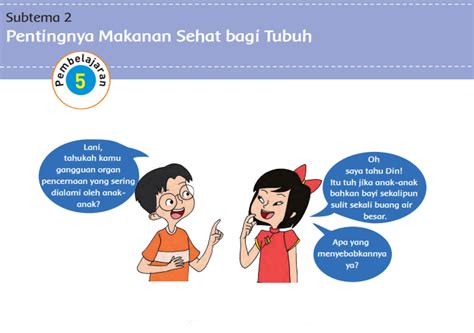 Kunci Jawaban Tema Kelas Halaman Subtema Pentingnya Makanan Sehat Bagi Tubuh