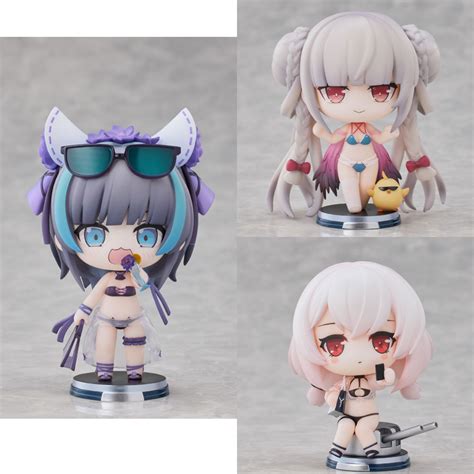Azur Lane Summer Swimsuit Complete Model Chibi Figure Vol Set Moehime Japantoys